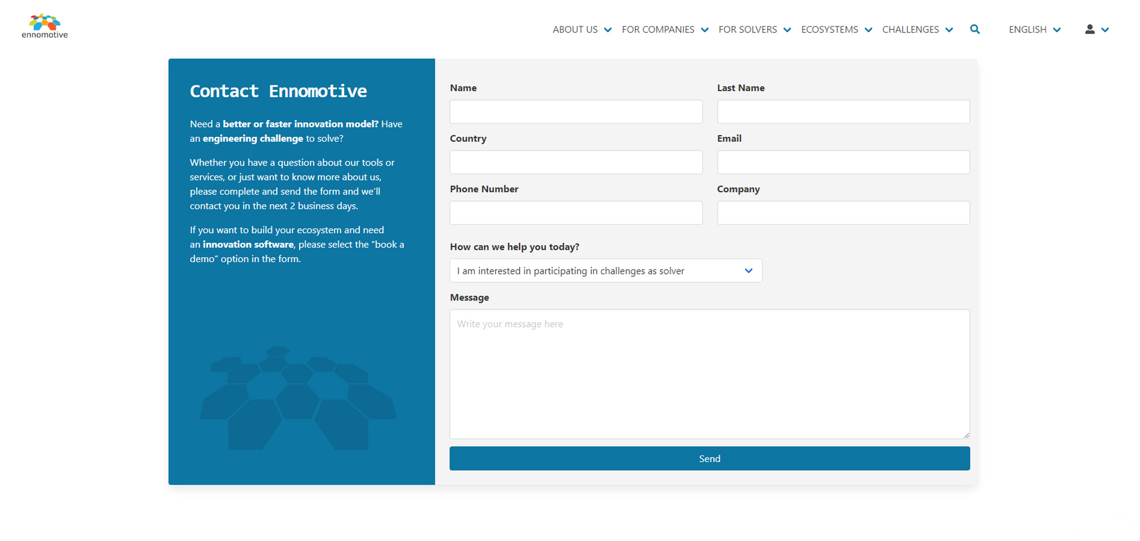 Contact us ennomotive: Send a message and we will help you